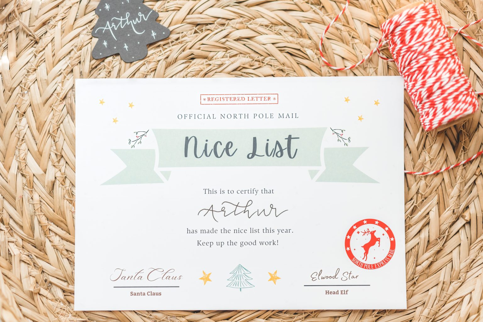 Personalised Nice List Certificate – INKspire Calligraphy